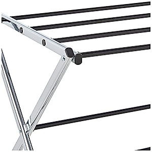 Amazon Basics Foldable Laundry Rack for Air Drying Clothing - 41.8" x 29.5" x 14.5", Chrome