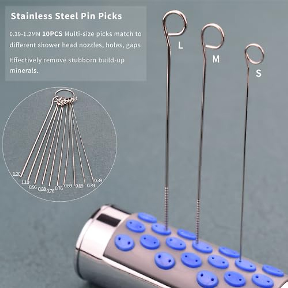 Shower Head Cleaning Brush, Shower Head Cleaning Tools Showrhead Picks Shower Head Cleaning Brush Anti Clogging Cleaning Brush for Small Holes Gaps Nozzles Crevices Jewelry Cleaning