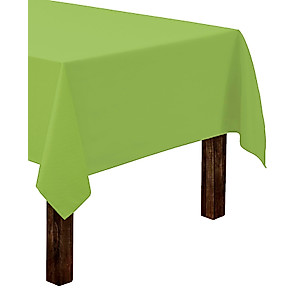 Gee Di Moda Rectangle Tablecloth - 60 x 84 Inch Apple Green Table Cloth for 5 Foot Rectangle Table - Heavy Duty Washable Fabric - for 5 Ft Buffet Table, Holiday Party, Dinner, Wedding & Baby Shower