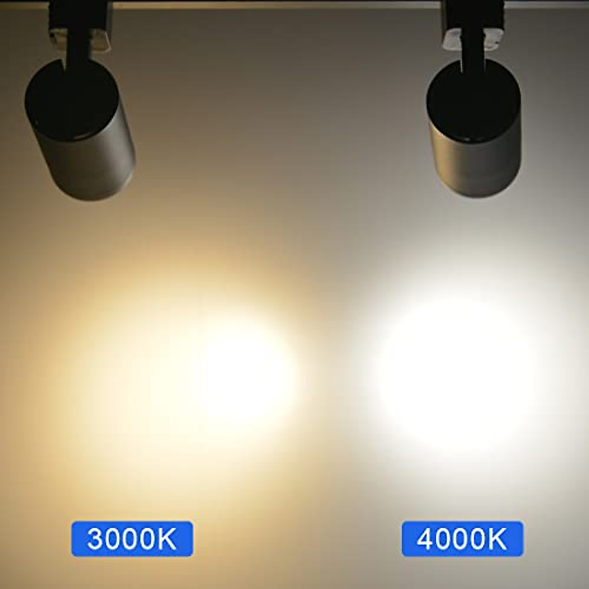 Arcfox 7W LED Track Lighting Heads 3000K 2 Wire Single Circuit J Type Track Light Rail Dimmable Ceiling Spotlight Fixture CRI90 for Dining Room Bedroom Accent Lighting 6 Pack