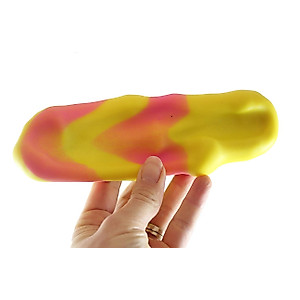 1 Striped Sand Filled Stress Ball - Moldable Ball with Granular Filling - Heavy Sensory, Stress, Squeeze Fidget Toy ADHD Special Needs Soothing (Random Color)