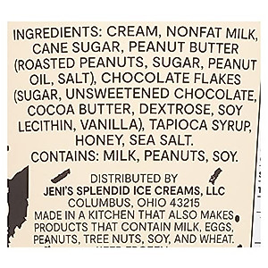 JENIS SPLENDID ICE CREAMS Salted Peanut Butter with Chocolate Flecks, 1 PT