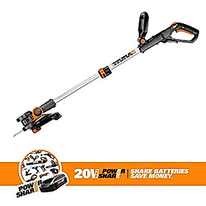 Worx WG163 GT 3.0 20V Cordless Grass Trimmer/Edger with Command Feed, 12in, 2 Batteries and Charger Included (Renewed)