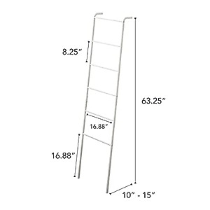 Yamazaki Home Plate Leaning Ladder Hanger closet storage and organization systems, One Size, White