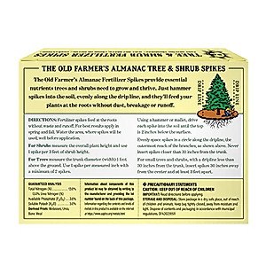 The Old Farmer's Almanac Tree & Shrub Fertilizer Spikes (Box of 12 Spikes - 3 Lbs)