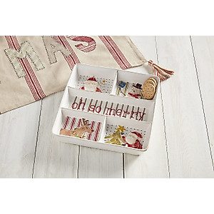 Mud Pie, Multi, Oh So Merry Christmas Section Server Platter, Multu, 2" x 12" x 12"