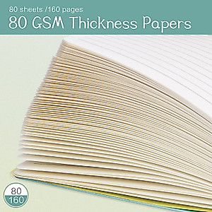 Toplive A5 Spiral Notebook, 2 Pack 8.25"x5.75" PP Hardcover Notebook Ruled Lined Journal Notebook 80 Sheets / 160 Pages for Student Office School Supplies