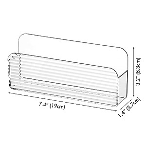Poeland 3 Pack Wall Mounted Storage Organizer, No Drilling Clear Storage Box for Bathroom, Bedroom, Mirror Cabinets (Transparent)