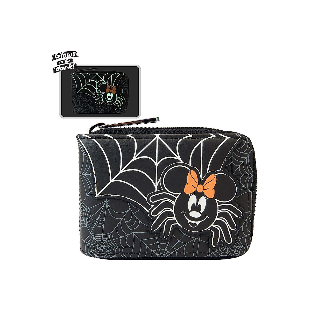 Loungefly Minnie Mouse Spider Glow Accordion Faux Leather Wallet