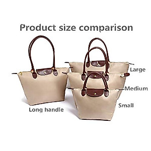 Women Folding Shoulder Bag Water resistant Tote Bag Ideal for Travel Beach Bags Work Bag fits up to 15.6 inch (Blue, Medium)