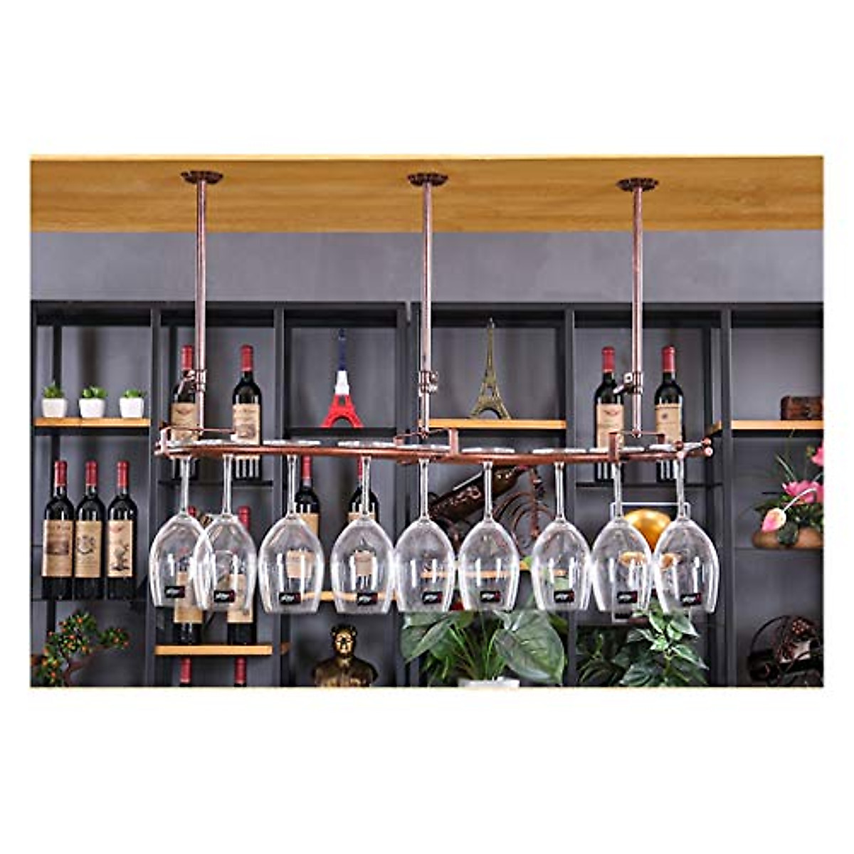 WXXGY Hanging Wine Glass Holder Creative Wine Glass Holder Goblet Holder Upside Down Glass Holder/White/100X27Cm