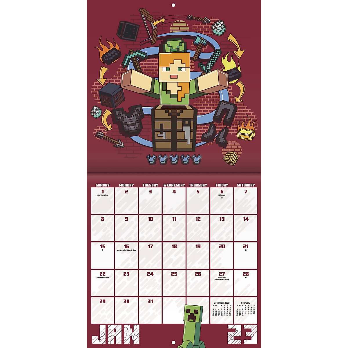 2023 Minecraft Wall Calendar