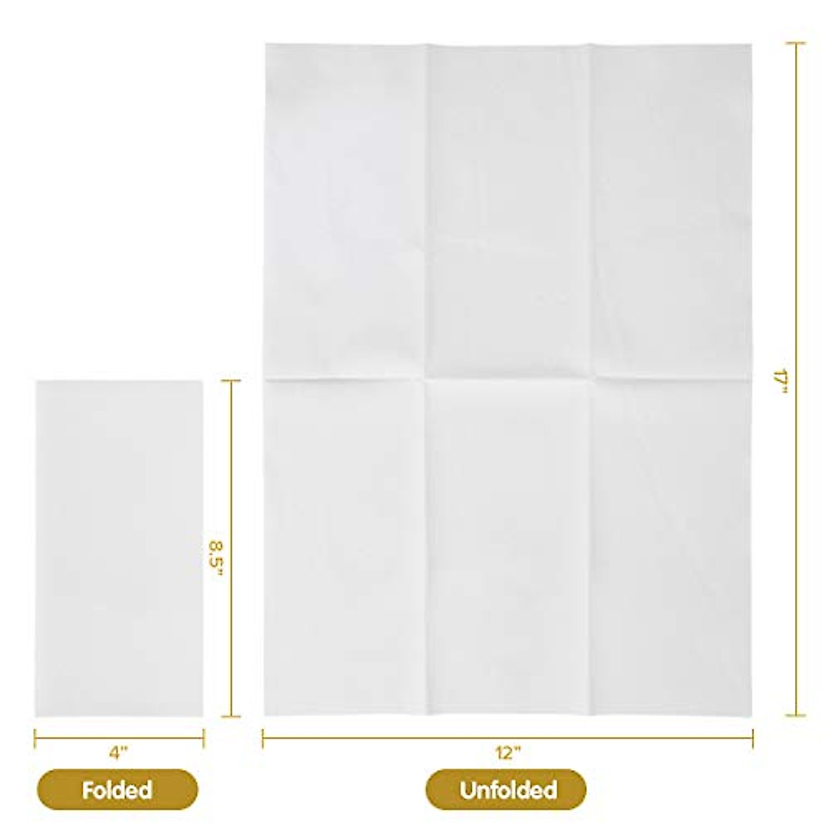 200 Pack Disposable Guest Towels Soft and Absorbent Linen-Feel Paper Hand Towels Decorative Bathroom Hand Napkins for Kitchen, Parties, Weddings, Dinners,White