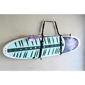 Suspenz SUP Carrying Strap with Storage Hooks | Stow and Go Sling Carrier for Stand Up Paddle Boards, Surfboards and Kayaks (22-4022), Black