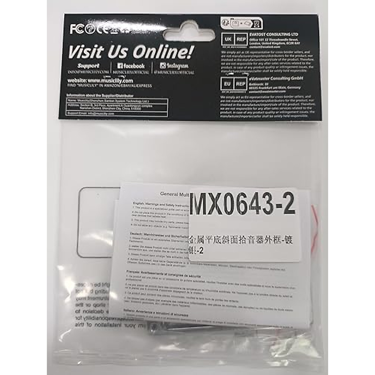 MusiclilyMetal Flat Humbucker Pickup Mounting Ring Set Humbucker Pickup Frame Replacement for Electric Guitar, Chrome (Pack of 2)