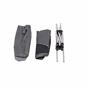 TIMBER RIDGE FC-339L Lightweight Portable Backpacking Folding Compact Camping Adults, Outdoor Chair with Carry Bag for Travel, Hiking, Beach, Supports 300lbs, 22" W x 14.2" D x 28.7" H, Gray