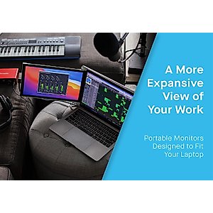 Duex Lite Portable Monitor for Laptop, 【2021 Upgrade】 Mobile Pixels 12.5" Full HD IPS Dual Monitor for laptops, USB C/USB A Powered Plug and Play Portable Display,Windows/Apple Compatible (1pc White)