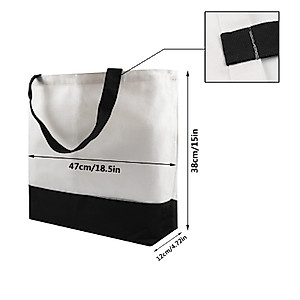 OKBA 10 pcs Sublimation Tote Bags,polyester tote bags for sublimation, blank canvas tote bags for DIY Crafting and Decorating 15 * 18.5 * 4 in