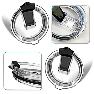 20oz Tumbler Replacement Lids Spill Proof Splash Resistant Lids Covers for 3.25in Cup Mouth for Tumble Compatible with YETI Rambler Atlin, Beast Juro SUNWILL Cup (2 Pack)