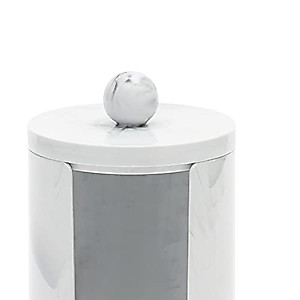 Simplify Marble, Durable, Easy to Refill Cotton Pad Holder Bath Accessories Organizers Collection