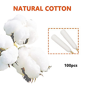 6 Inch Long Cotton Swabs of Medium and Large Pets Ears Cleaning or Makeup 100pcs