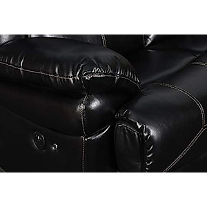 New Classic Furniture Flynn Sofa with Lighted Base, Black