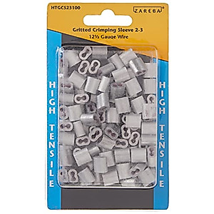 Zareba HTGCS23100 Gritted Crimping Sleeve 2-3,Silver