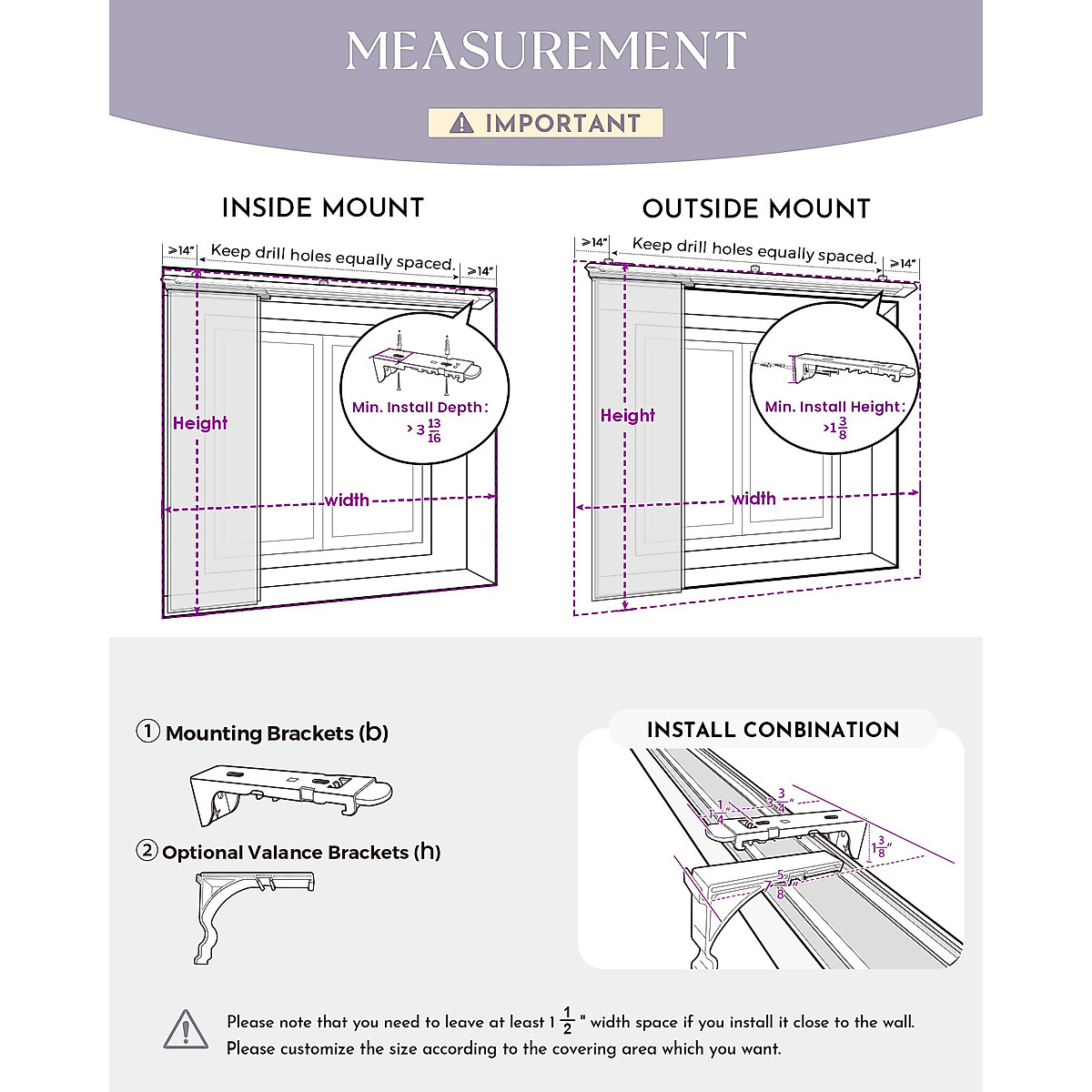 Graywind Motorized Sliding Panels Blackout Compatible with Alexa Google Smart Panel Track Blinds Remote Shades for Patio Sliding Door, Custom Size (Coffee)