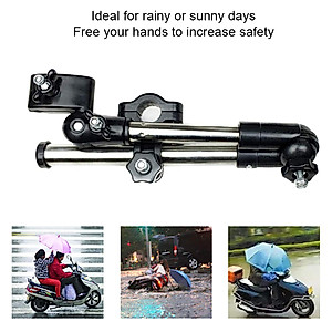 Bicycle Umbrella Stand - Stainless Steel Bicycle Wheelchair Bicycle Mount Holder, Umbrella Bar Holder Wheelchair Baby Chair Bike Umbrella Frame Stand Handle Umbrella Connector Stroller Holder