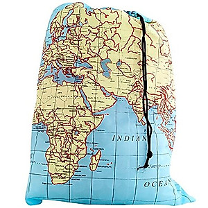 World MAP Travel Dirty Laundry Bag Keeper Keep Your Dirty Clothes Seperate Dorm