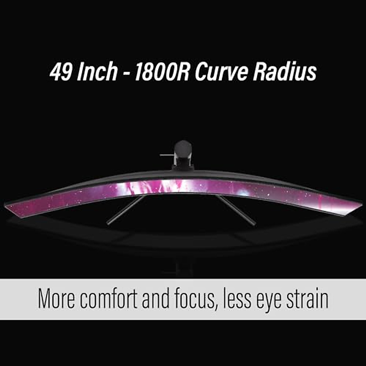 Deco Gear 3-Pack 49" Curved Ultrawide E-LED Gaming Monitor, 32:9 Aspect Ratio, Immersive 3840x1080 Resolution, 144Hz Refresh Rate, 3000:1 Contrast Ratio (DGVIEW490)