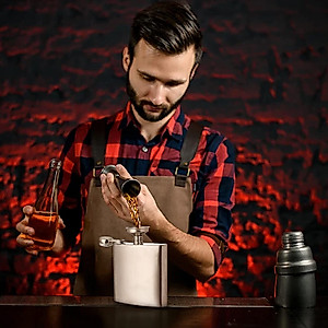 10 pcs Hip Flask for Liquor silvery 6oz Stainless Steel Leakproof with 10 pcs Funnel for Gift, Camping, Wedding Party, Groomsmen gifts