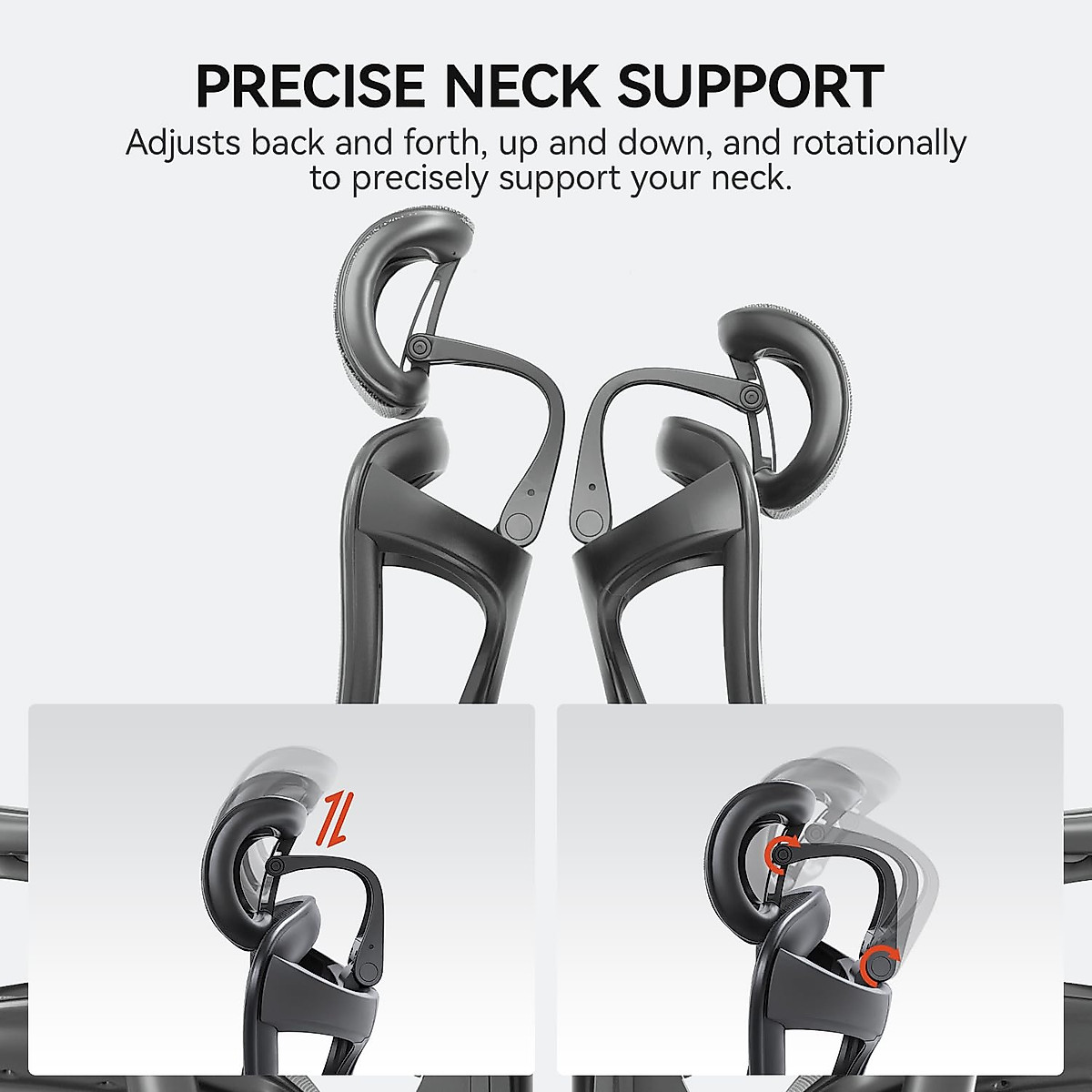 SIHOO Doro C300 Ergonomic Office Chair with Ultra Soft 3D Armrests, Dynamic Lumbar Support for Home Office Chair, Adjustable Backrest Desk Chair, Swivel Big and Tall Computer Chair Black