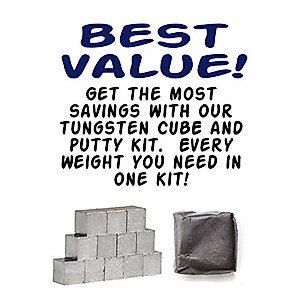 Reusable Tungsten Weight Kit for Your Pinewood Car, 3 Ounces, Incremental Weights and Tungsten Putty, All Your Derby or Awana Grand Prix Weights in One Set