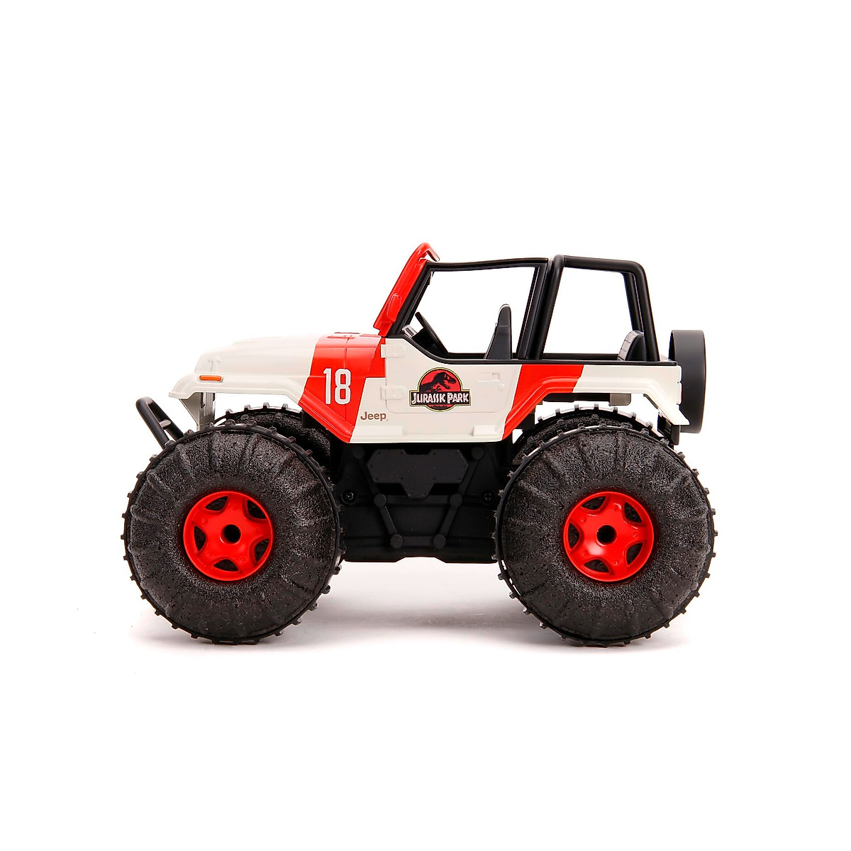 Jada Toys 253255045 Jurassic Park RC Sea and Land Jeep 1:16, Multicoloured