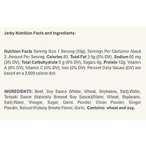 Strollo's Beef Jerky Sampler - Variety 4 Pack (1 of each flavor) Low Sodium, Low Carb, Low Sugar - Made with all Natural USA Beef, USDA Certified