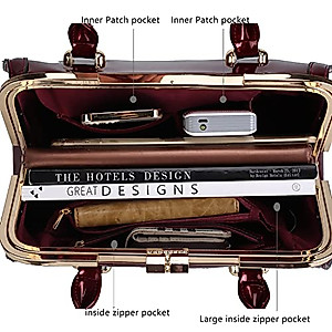 MKF Collection Satchel Shoulder Bags for Women - Handbag Purse -Lady Fashion Crossbody Pocketbook Bone