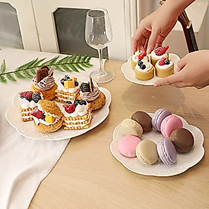 ShellKingdom 2 Pack Cupcake Stand, 3 Tier Serving Tray Cupcake Dessert Candy Fruit Display Holder for Wedding, Christmas, Baby Shower Birthday Tea Party (Round)
