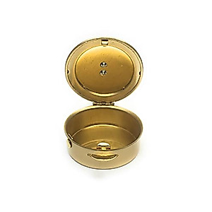 Cathedral Art Metal (Abbey & CA Gift) Polished Brass PYX with Cross/Pill/Keepsake Box