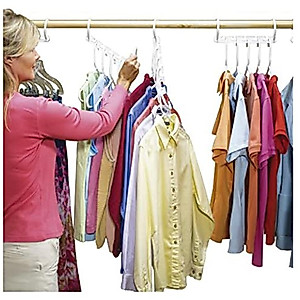 household trends 8 Pack Space Saving Closet Hangers White