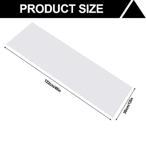 Barydat 4 Pcs Frosted Plastic Wire Shelf Liner Clear Frosted Hard Refrigerator Shelf Mats Non Adhesive Waterproof Wire Shelving Cover for Cabinets Kitchen Shelves Storage Shoe Rack, 12 x 48 Inch