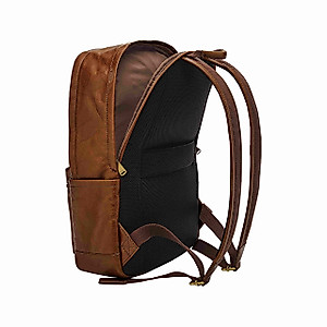 Fossil All-Gender Buckner Leather Travel Backpack Bag, Color: Cognac (Model: MBG9465222)