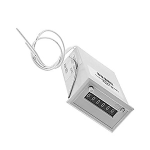 YWBL-WH Electromagnetic Counter, 6 Digit Industrial Totalizer Pulse Counter for Chemical Textile Machinery CSK6-NKW (AC 110V)