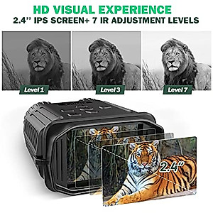 ZIMOCE MINI Night Vision Goggles for 100% Darkness, 984ft Night Vision Binoculars with 1080p Video, 2.4”IPS Screen Night Vision for Hunting, Camping, Military Tactical,32GB SD Card+ 4 in 1 Card Reader