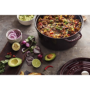 Staub Cast Iron 7-qt Round Cocotte - Grenadine, Made in France