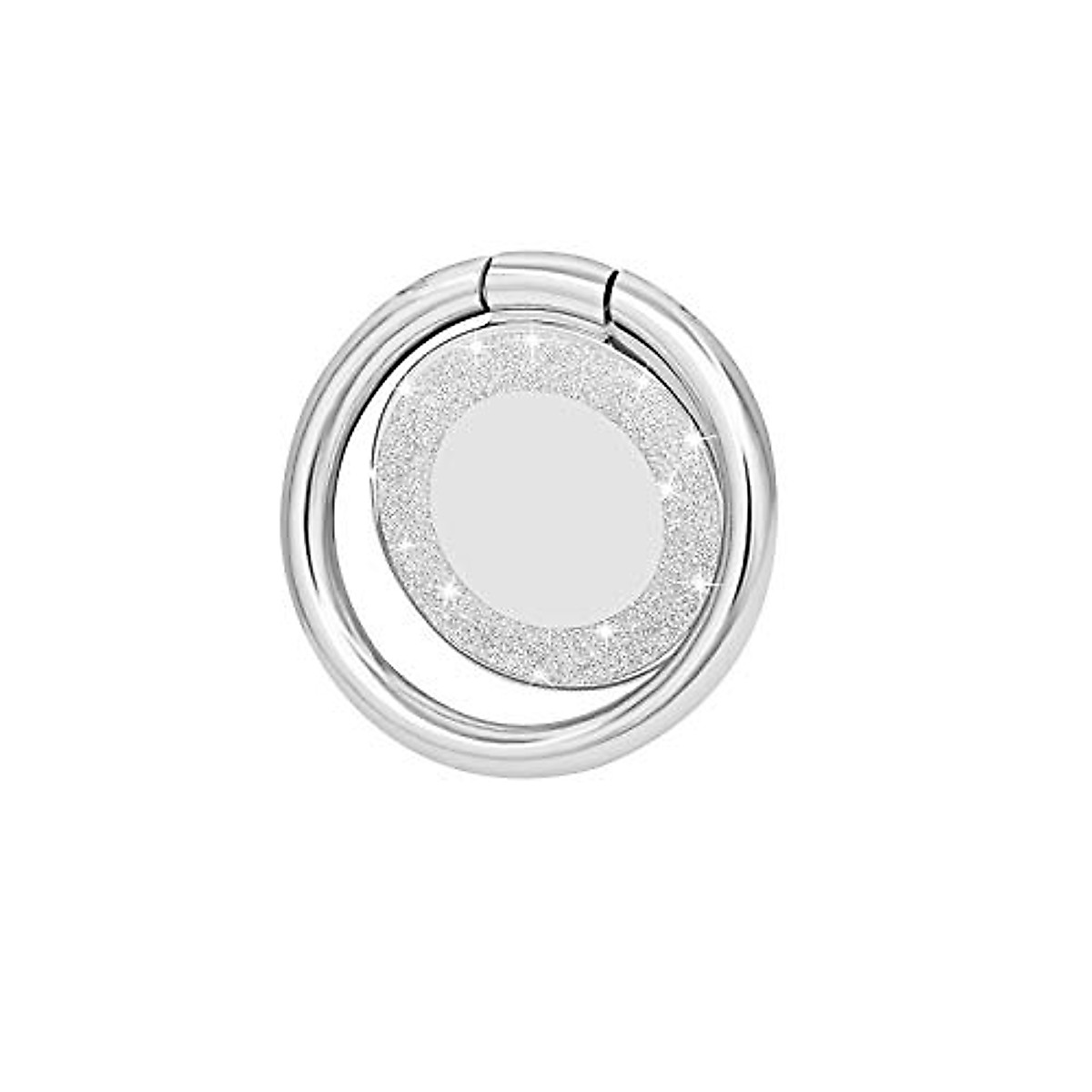 lenoup Glitter Bling Bling Phone Ring Holder,Sparkle Phone Ring Kickstand, Cell Phone Finger Ring Grip for Almost All Phones/Pad(Silver)