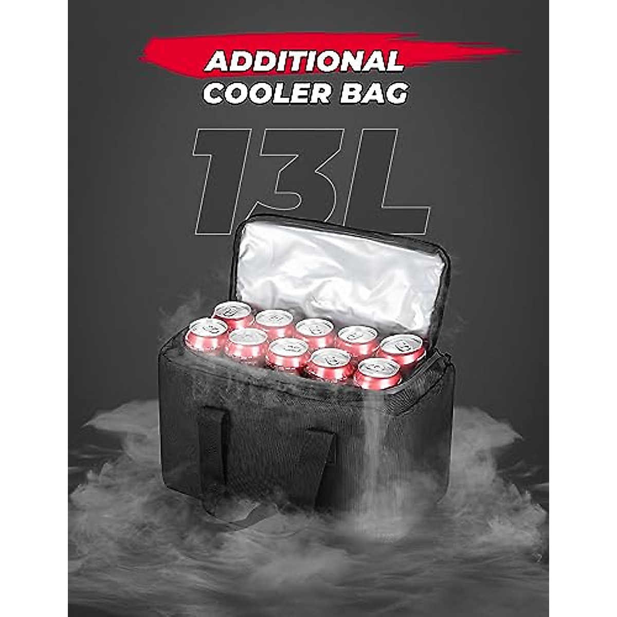 KEMIMOTO ATV Bag, 74L Large ATV Cargo Bag With Cooler Bag, Waterproof 4 Wheeler Storage Rear Rack Seat Bag Universal Compatible With Polaris Sportman Fourtrax Can Am Kawasaki Yamaha Artic Cat