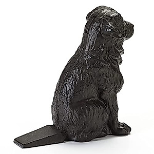 WEMPOLU 3.07 Lbs Cast Iron Door Stop Wedge Metal Dog Door Stoppers for Bottom of Door (Bronze)