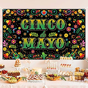 Cinco De Mayo Backdrop Photography Mexican Fiesta Party Decorations Favors and Supplies Backdrop Decor