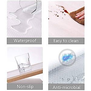 Bloss Shelf Liners for Kitchen Cabinets -12 Inch x 20 Feet, Non Adhesive Cabinet and Drawer Liner, Roll, Double Sides Liners for Drawers, Shelves, Kitchen (Clear Dots)